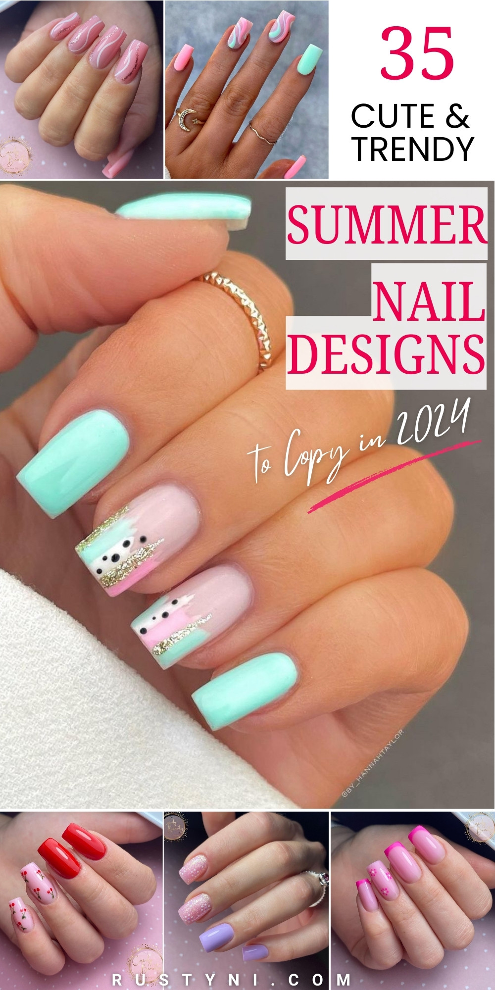 35 Cute & Trendy Summer Nail Designs to Copy in 2024 - RUSTYNI.COM